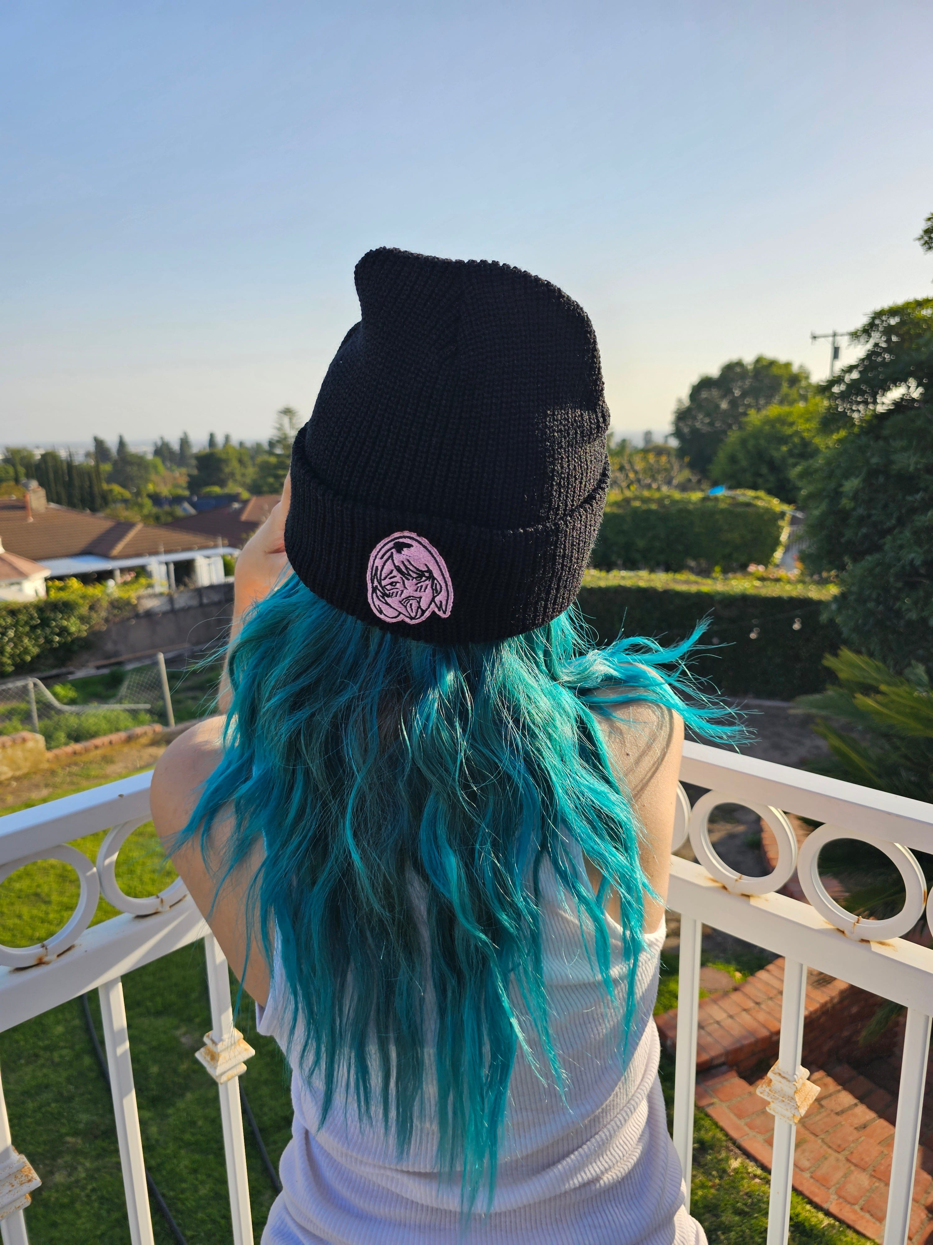PixelThat | Beanies | Embroidered Beanies | Ahegao Face Beanie